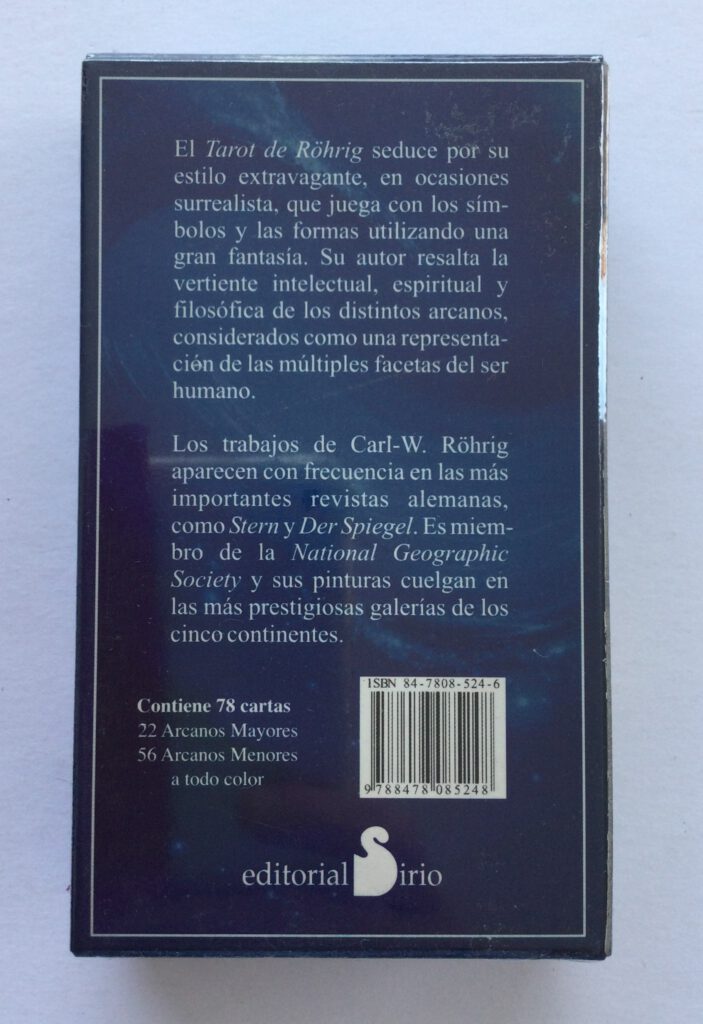 EL TAROT DE RÖHRIG, de CARL-W. RÖHRIG edición española - Zona Carpe Diem